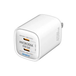 MICRODIA SMARTCube Nano 45W Dual Port GaN Wall Charger - White
