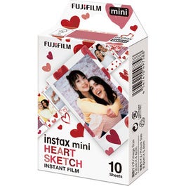 Fujifilm Instax Mini Heart Sketch Film 10 Pack
